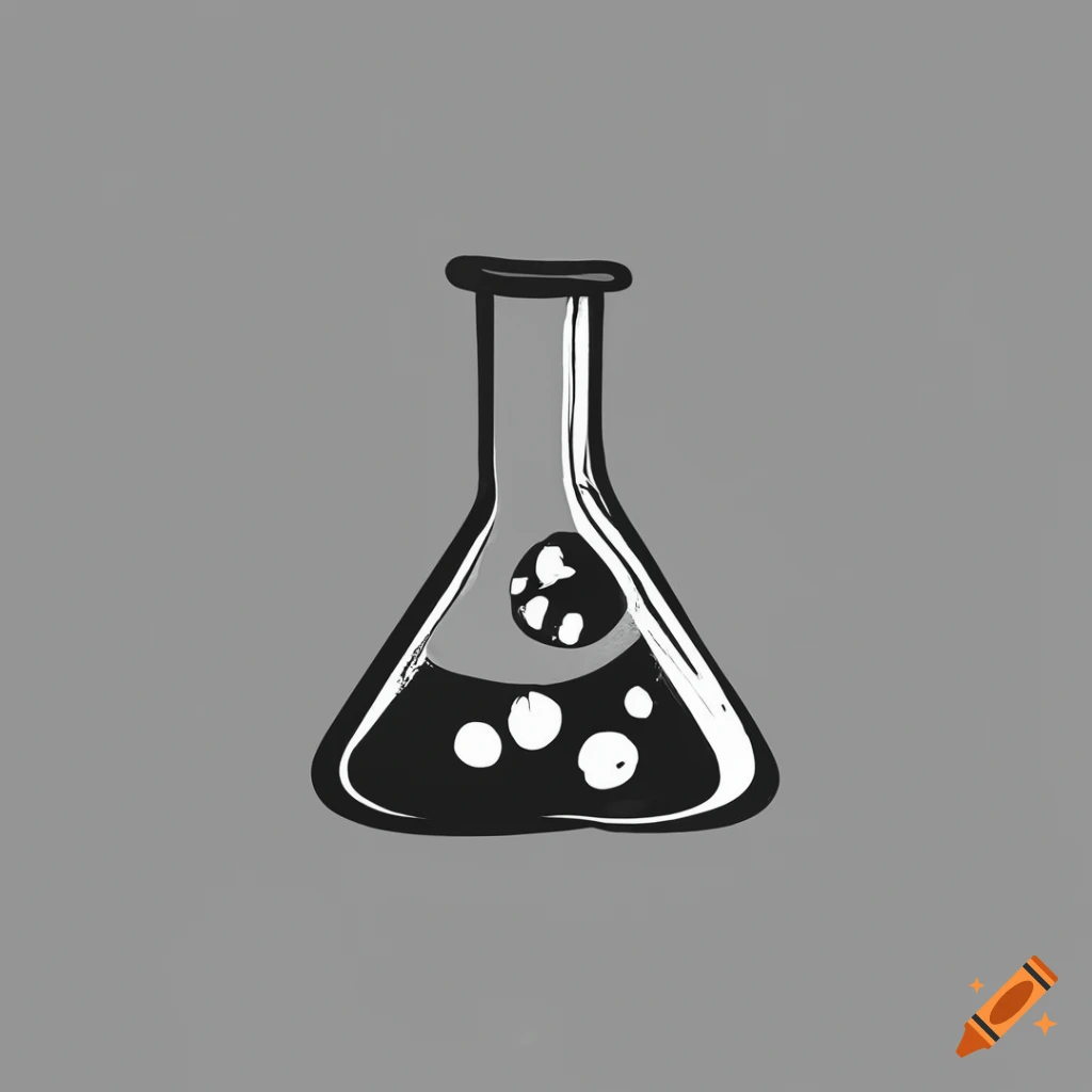 Minimalist black and white logo design for a chemistry laboratory on ...