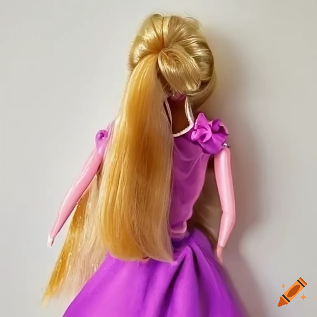 Back view of princess rapunzel doll on Craiyon