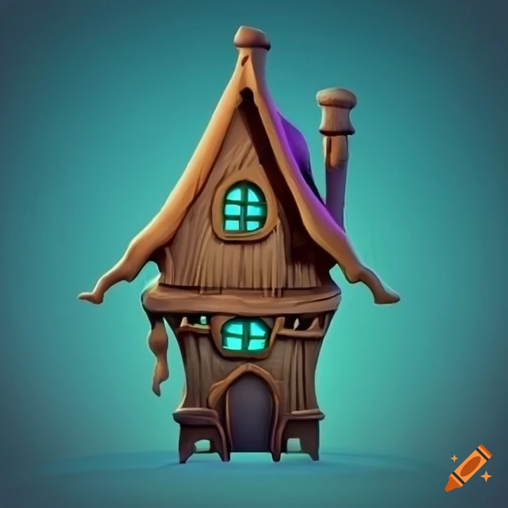 Stylized fantasy house on Craiyon