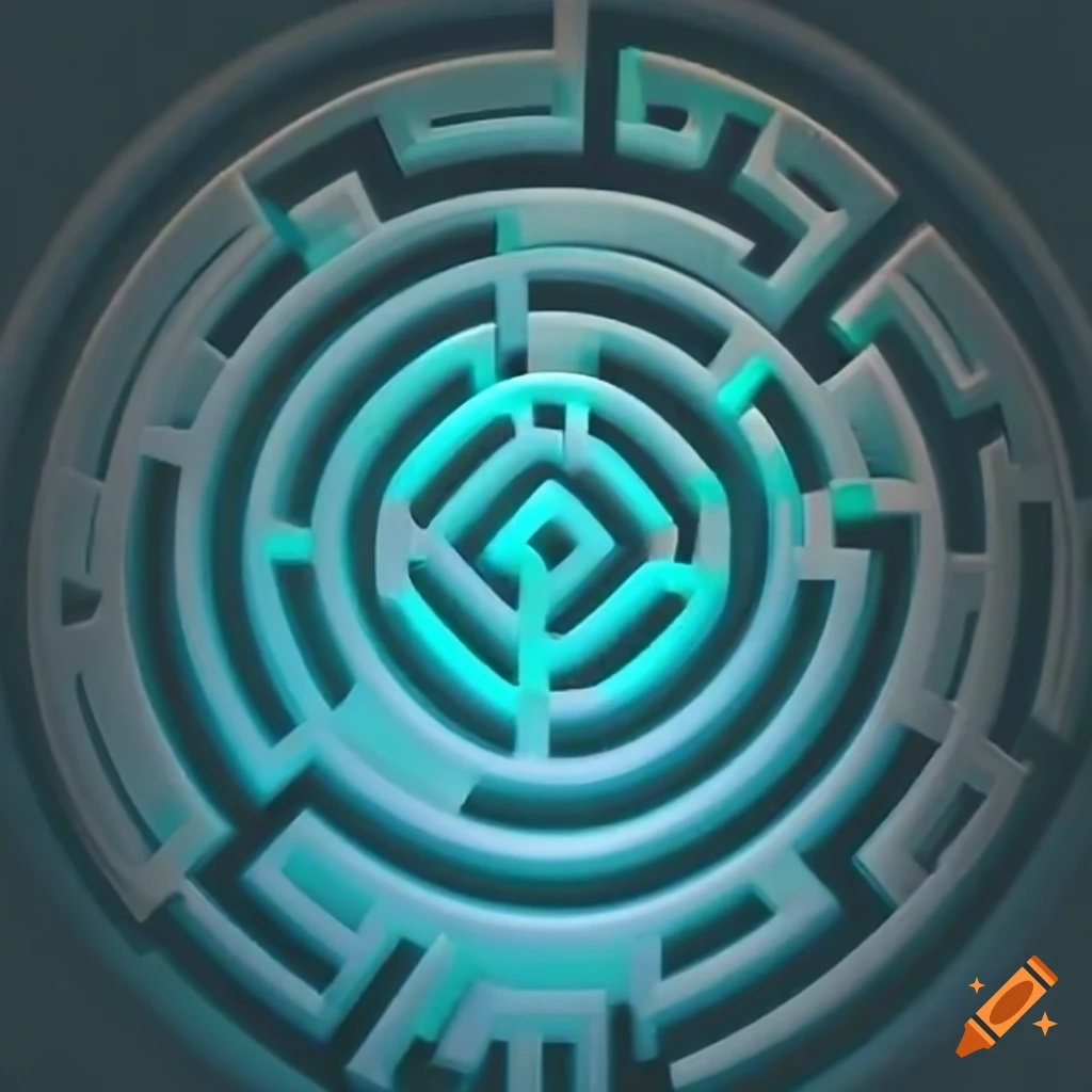 Digital maze art on Craiyon