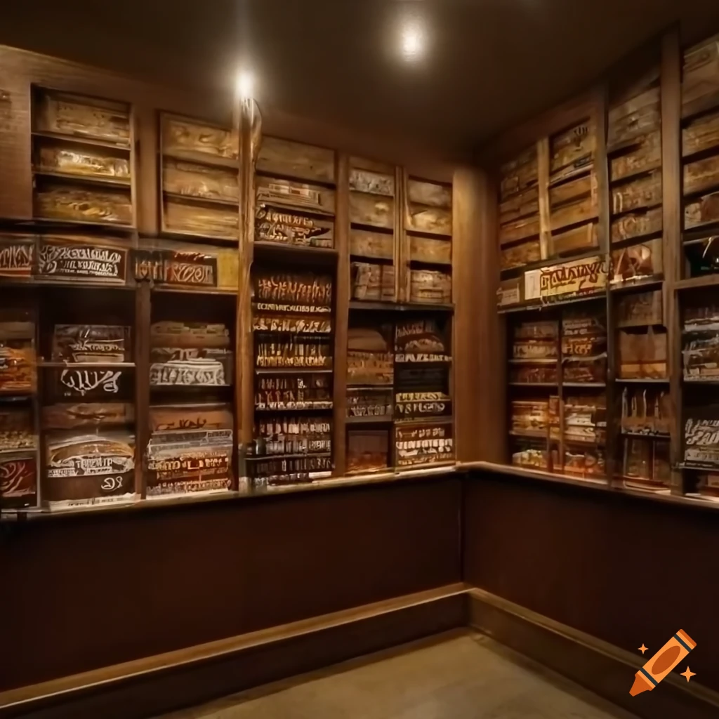 Interior of a cigar store on Craiyon