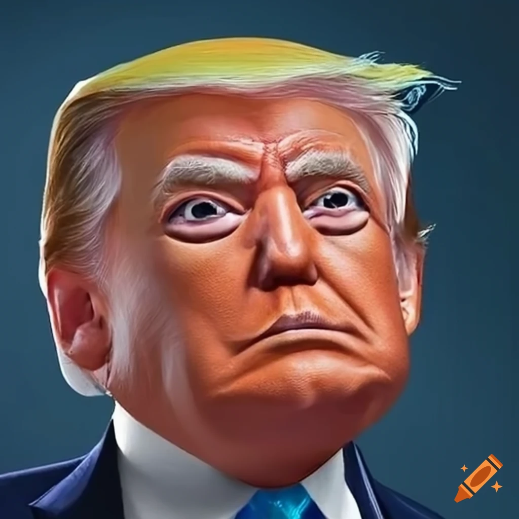 Humorous depiction of president trump turning into a colorful fish on ...