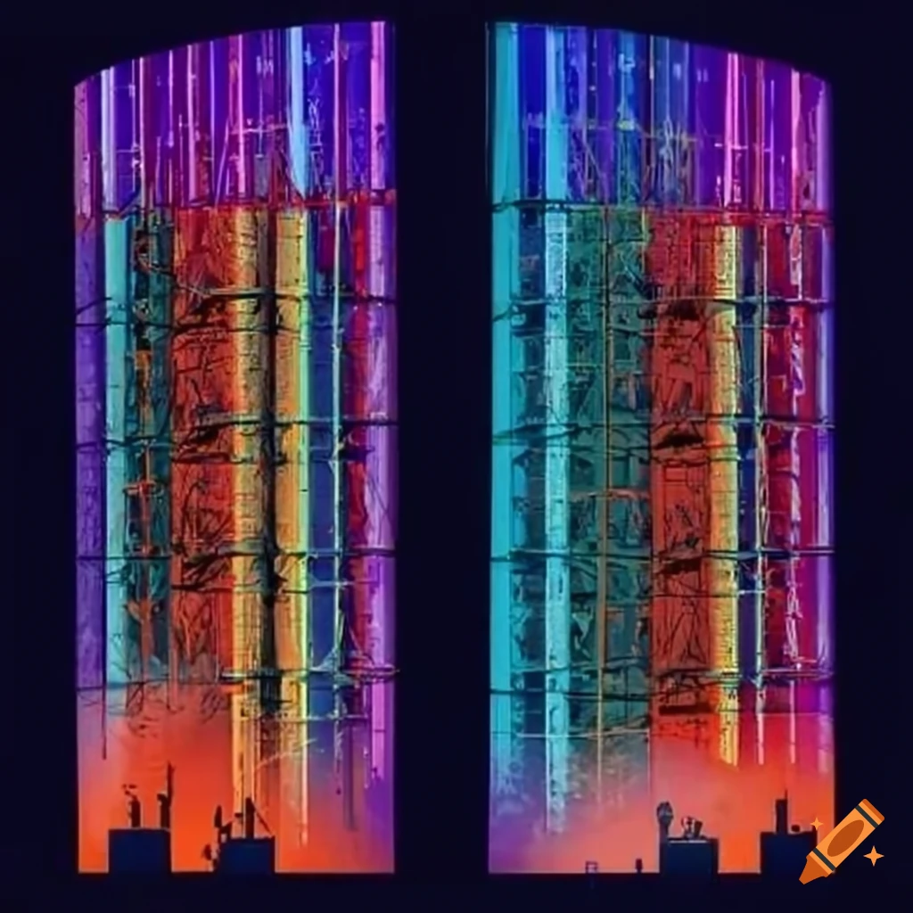 Immense Duga-3 radio antenna array against a scenic backdrop on Craiyon