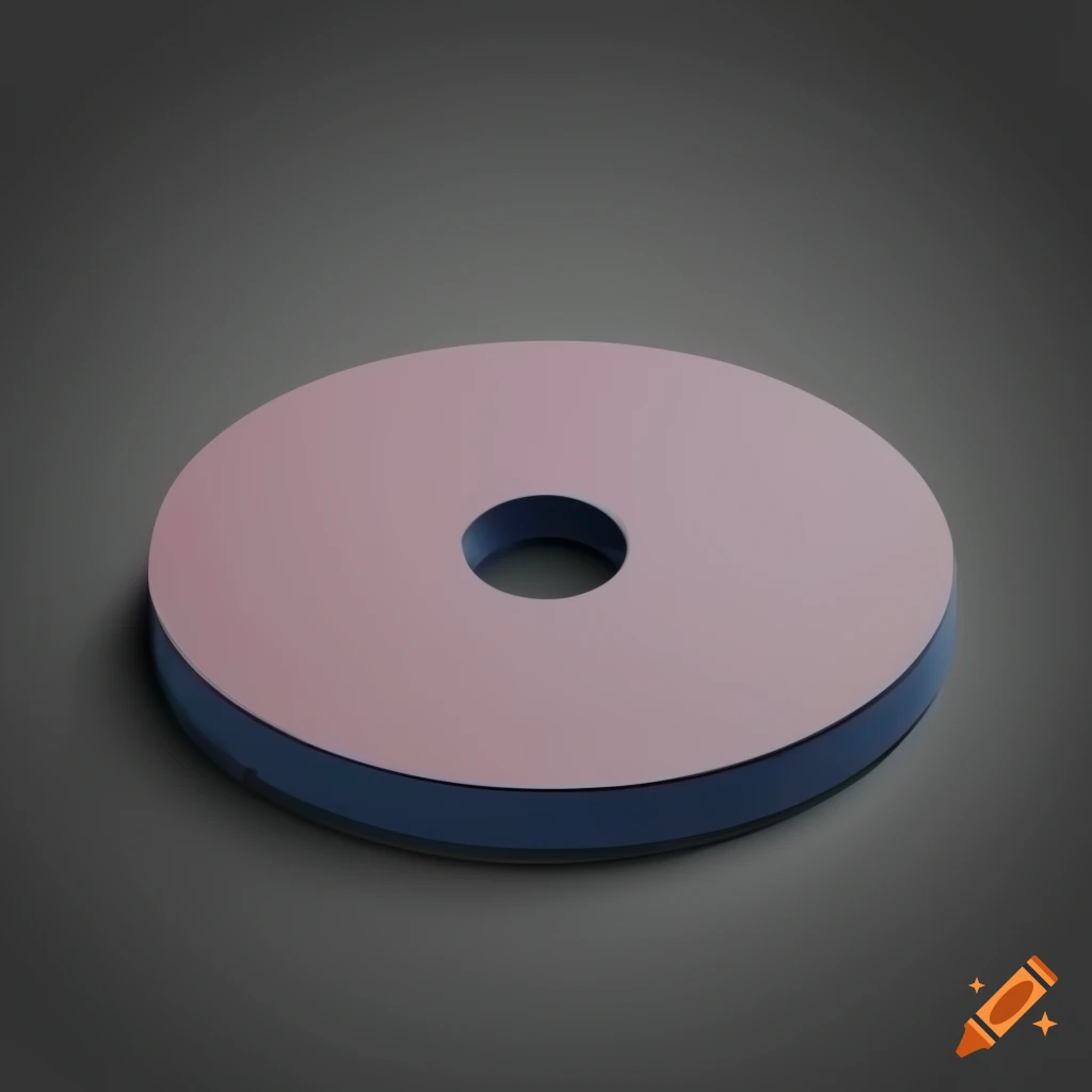 3d flat disk on Craiyon