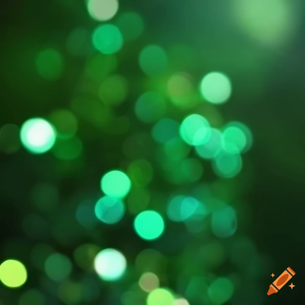 Green bokeh background on Craiyon