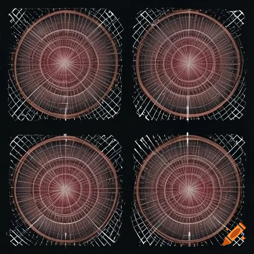 Duga-3 radio antenna array against scenic backdrop on Craiyon