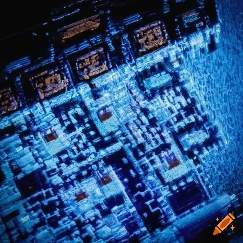 Frozen retro 8-bit processor on Craiyon