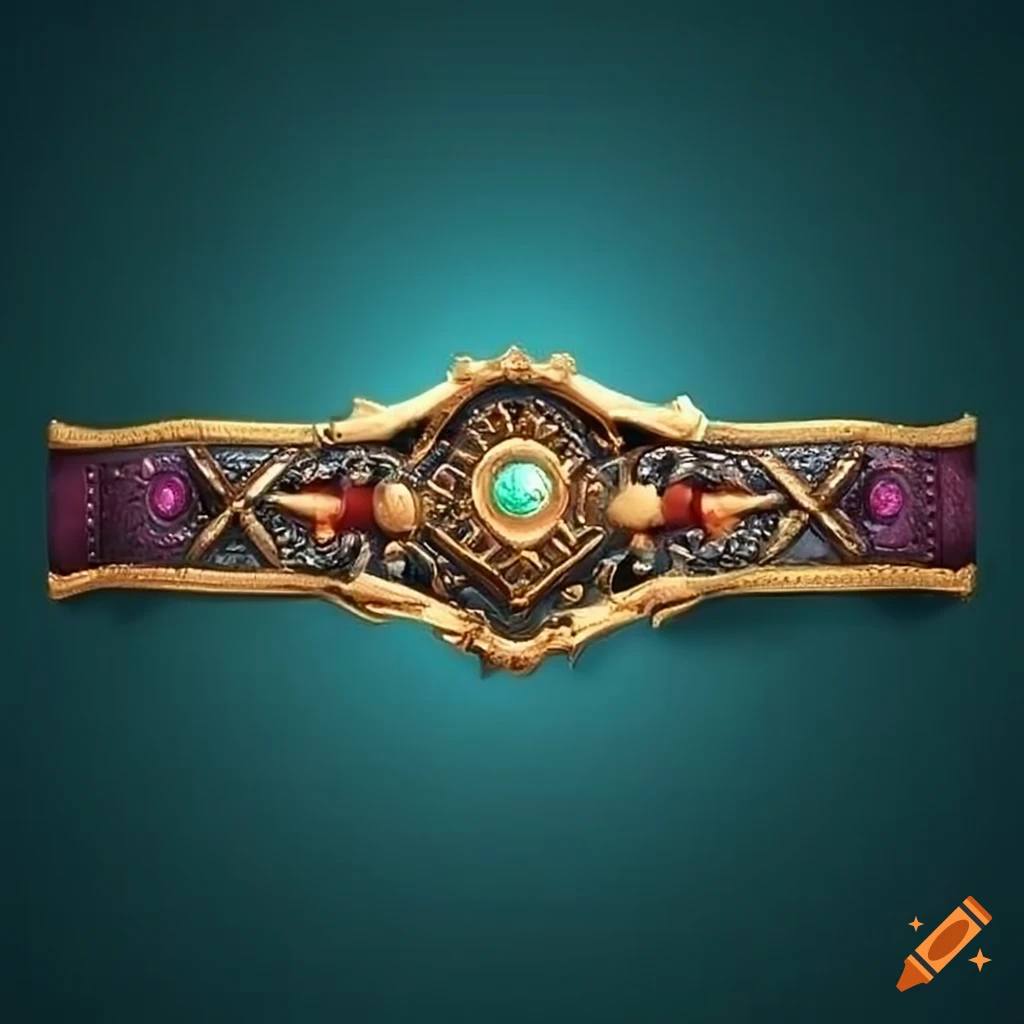 Magic war belt front view on Craiyon