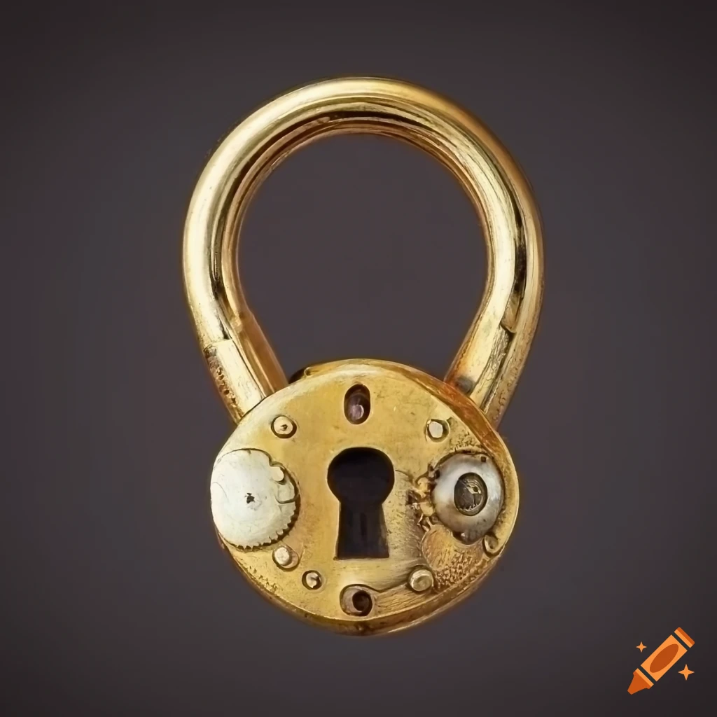 Detailed steampunk lock with a keyhole in a photorealistic style on Craiyon
