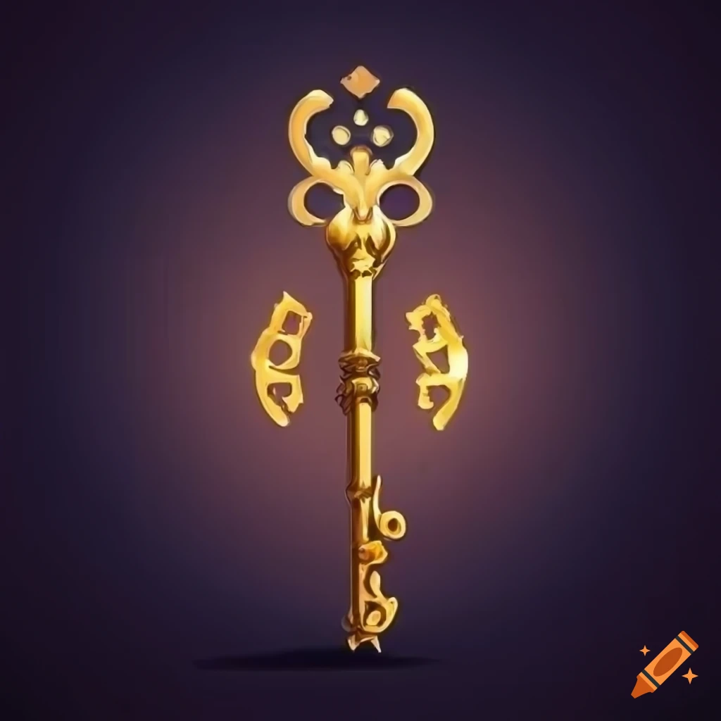 Intricate golden key breaking free from an ancient opened book in a ...