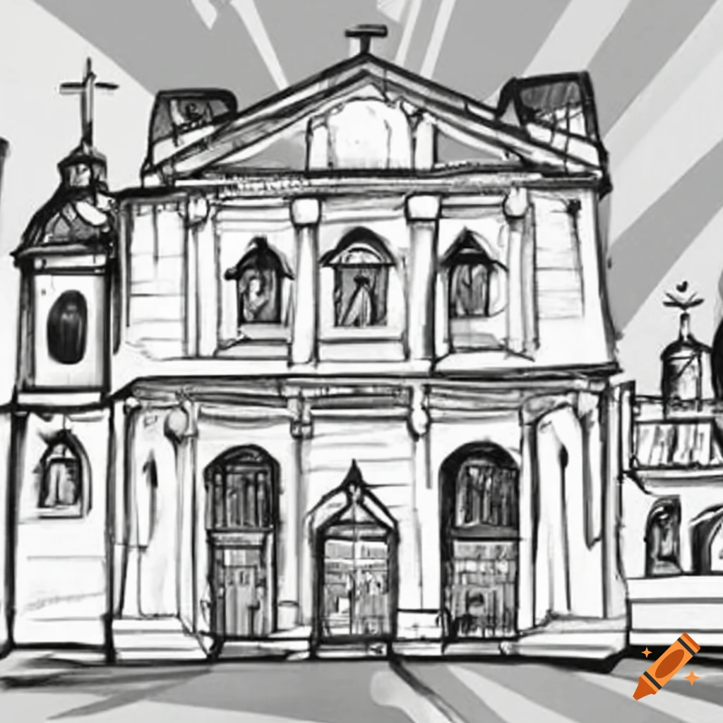 Church at a festival with Spanish-Philippines colonization influence on ...