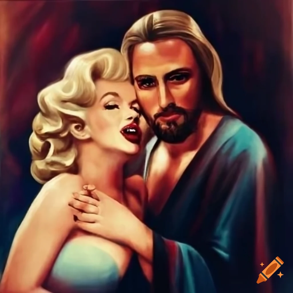 Marilyn monroe and jesus christ on Craiyon