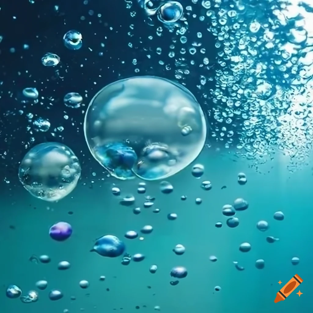 Underwater scene with bubbles on Craiyon