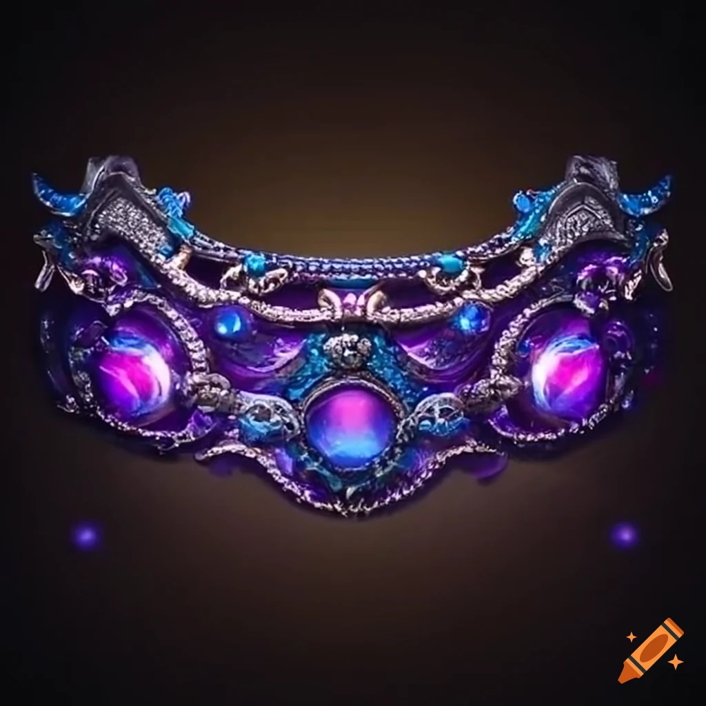 Adorned magic shiny war belt from the front on Craiyon