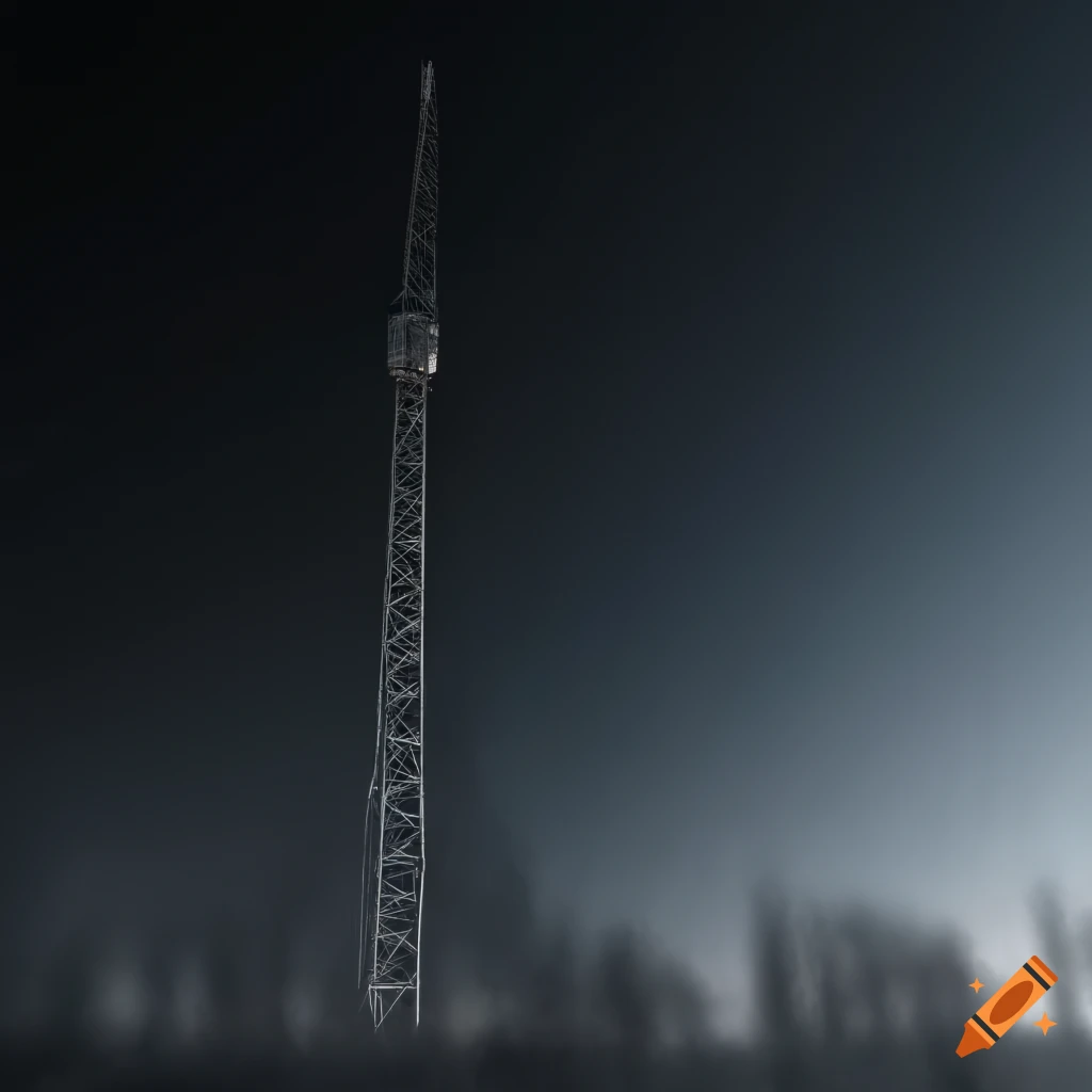 Close up of the colossal radio antenna array duga-3 on Craiyon