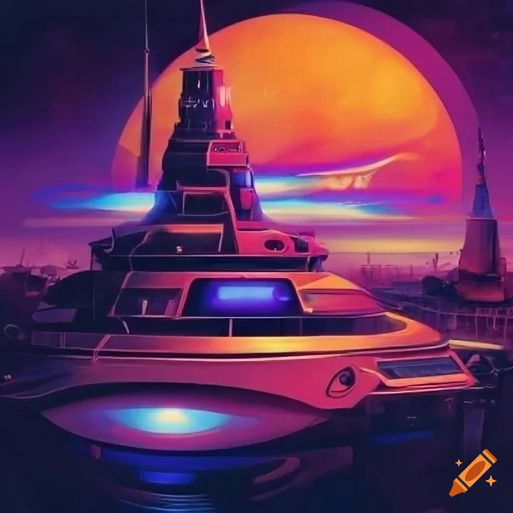 Retro futurism concept on Craiyon