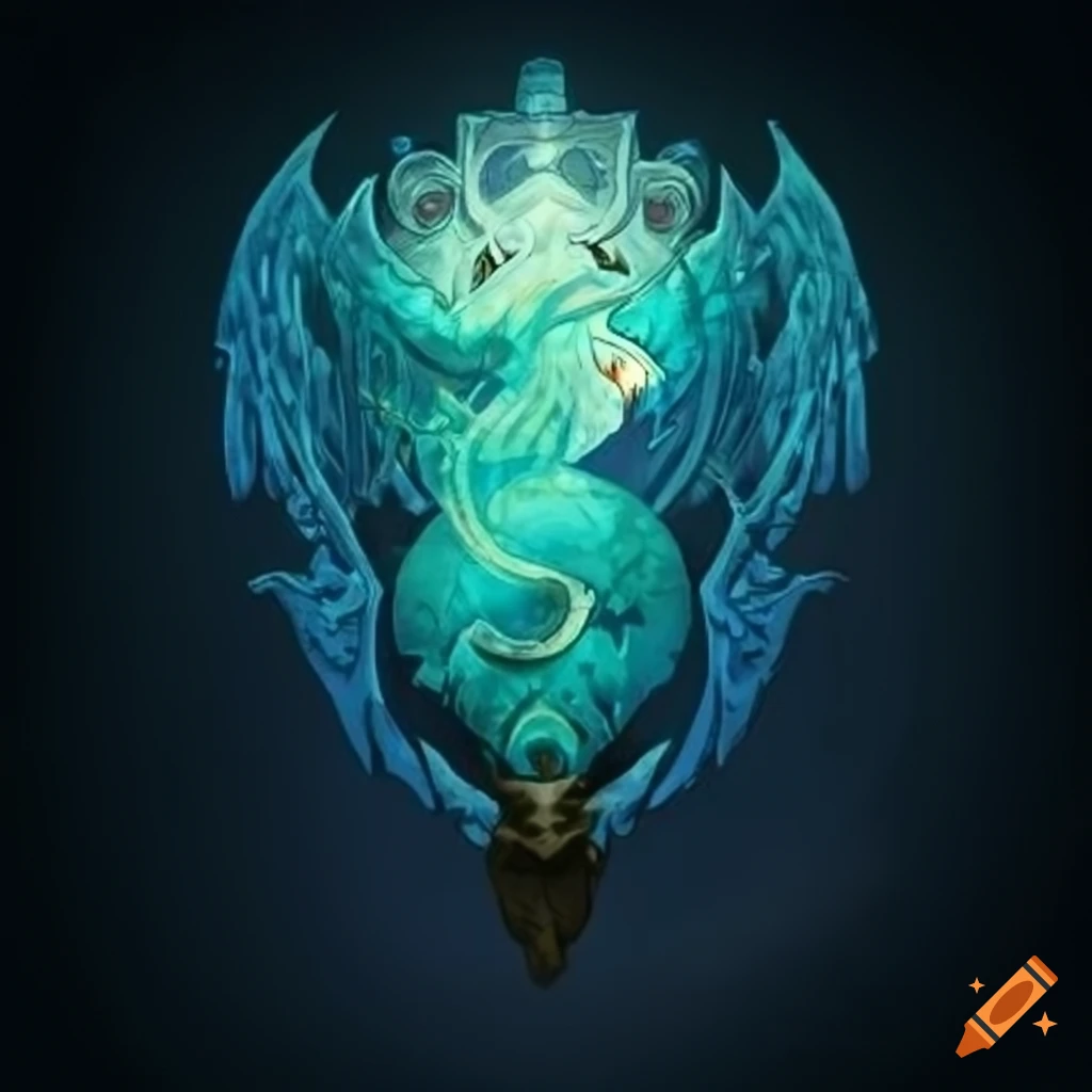 Emblem of the siren's song guild featuring a siren on Craiyon