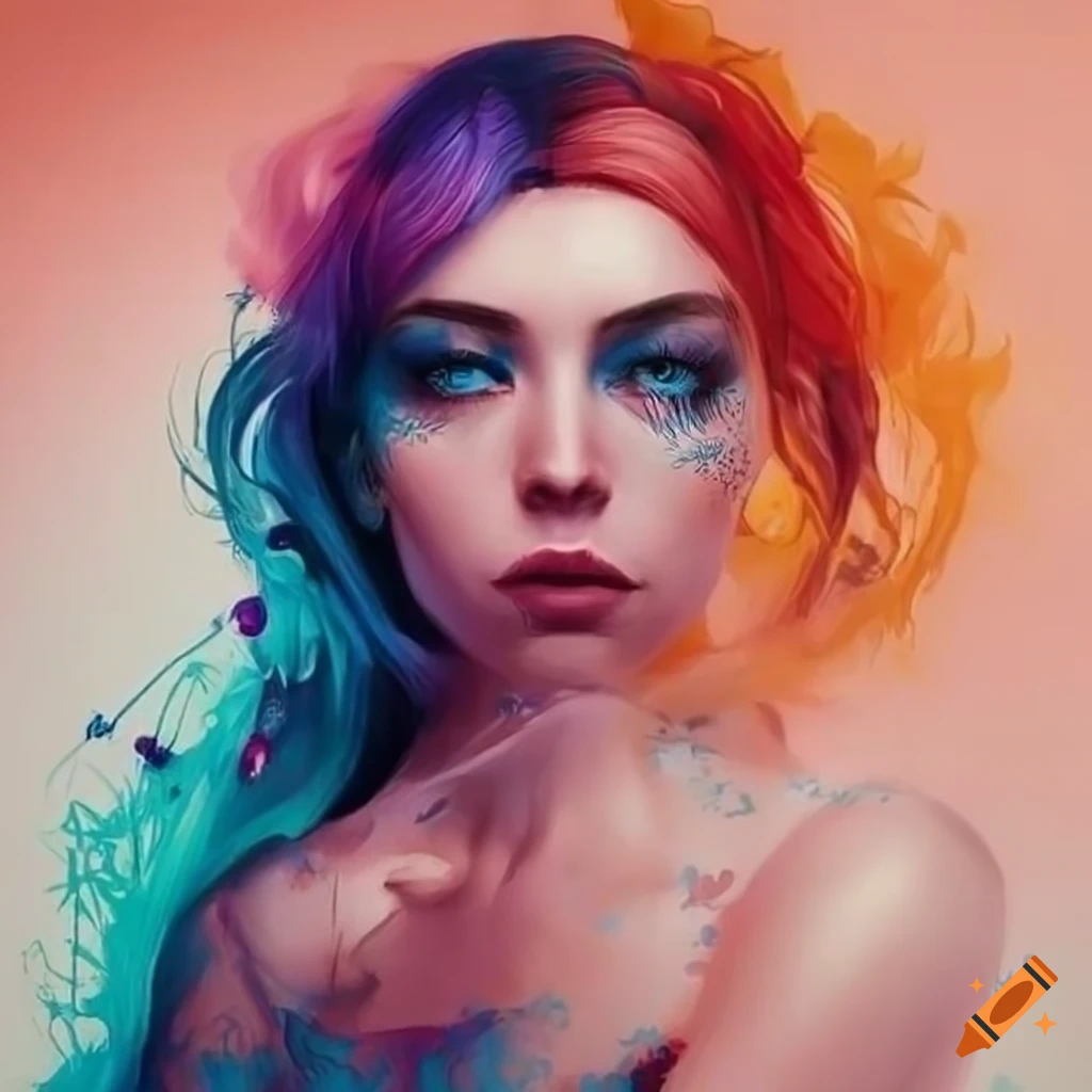 Floating canvas wrap with beautiful art on Craiyon