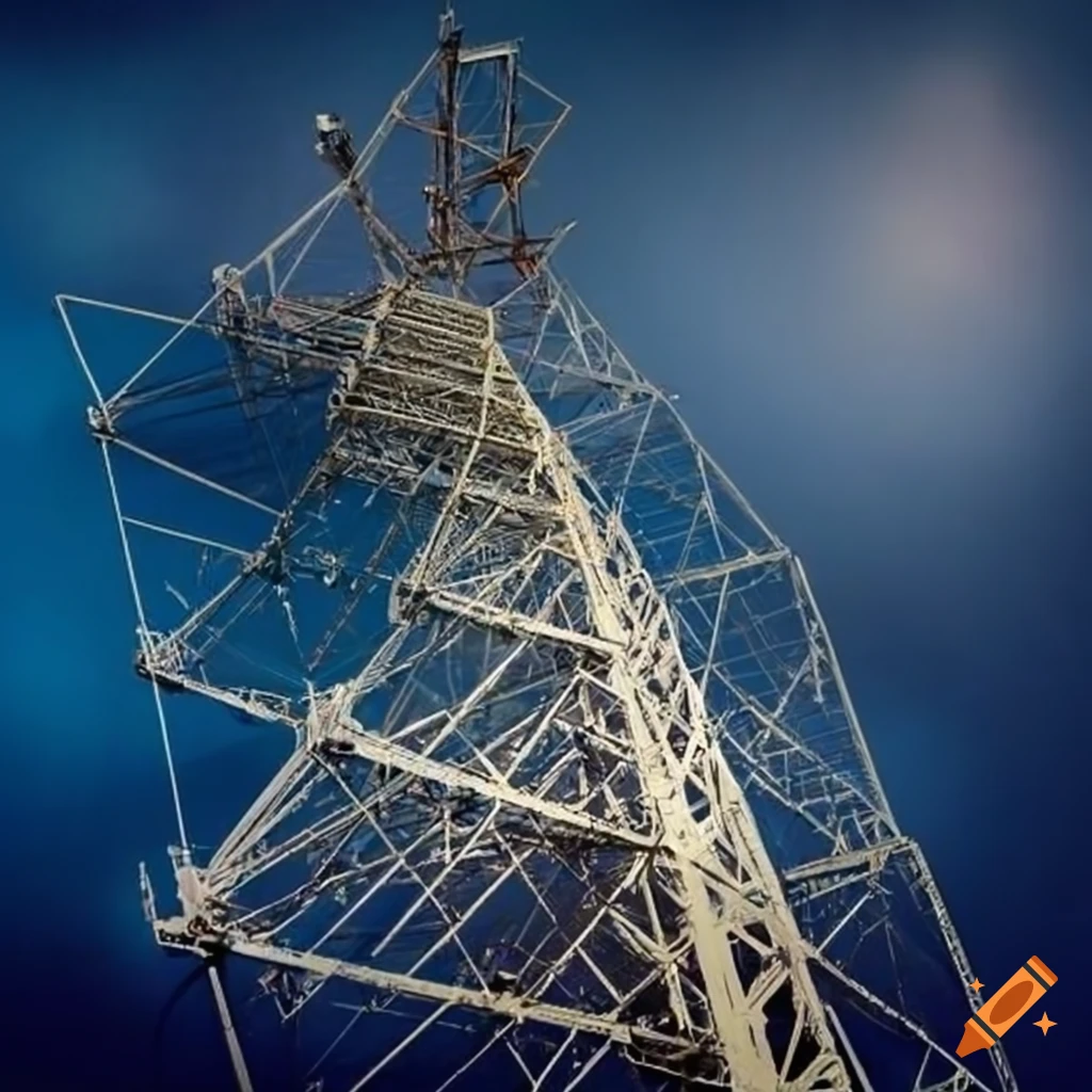 Close-up of the colossal duga-3 radio antenna array on Craiyon