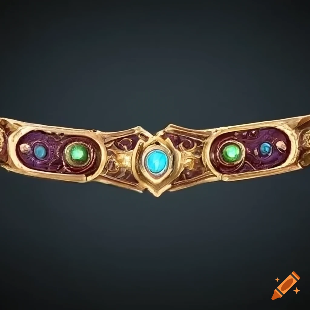 Adorned magic war belt from the front on Craiyon