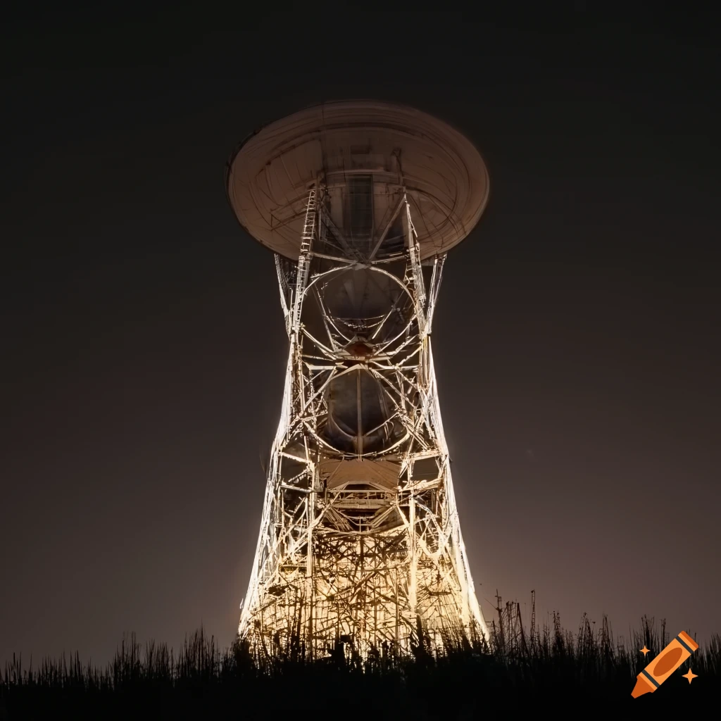 Close up of the colossal duga-3 radio antenna array on Craiyon