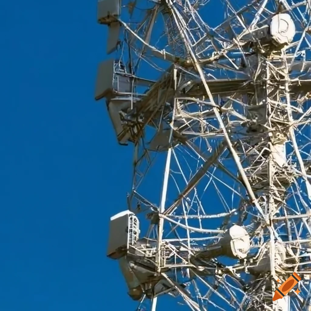 Detailed close up of the colossal radio antenna array, Duga-3 on Craiyon