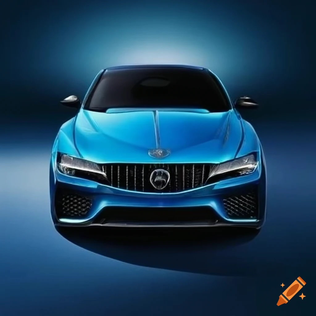 Blue luxury cars on Craiyon