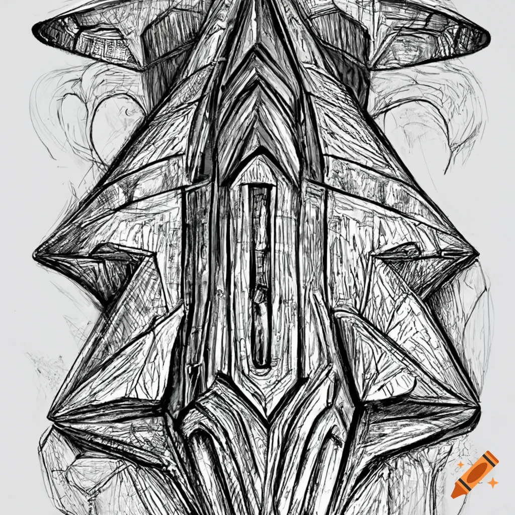 Obsidian spaceship with open deck in the shape of an arrowhead for ...