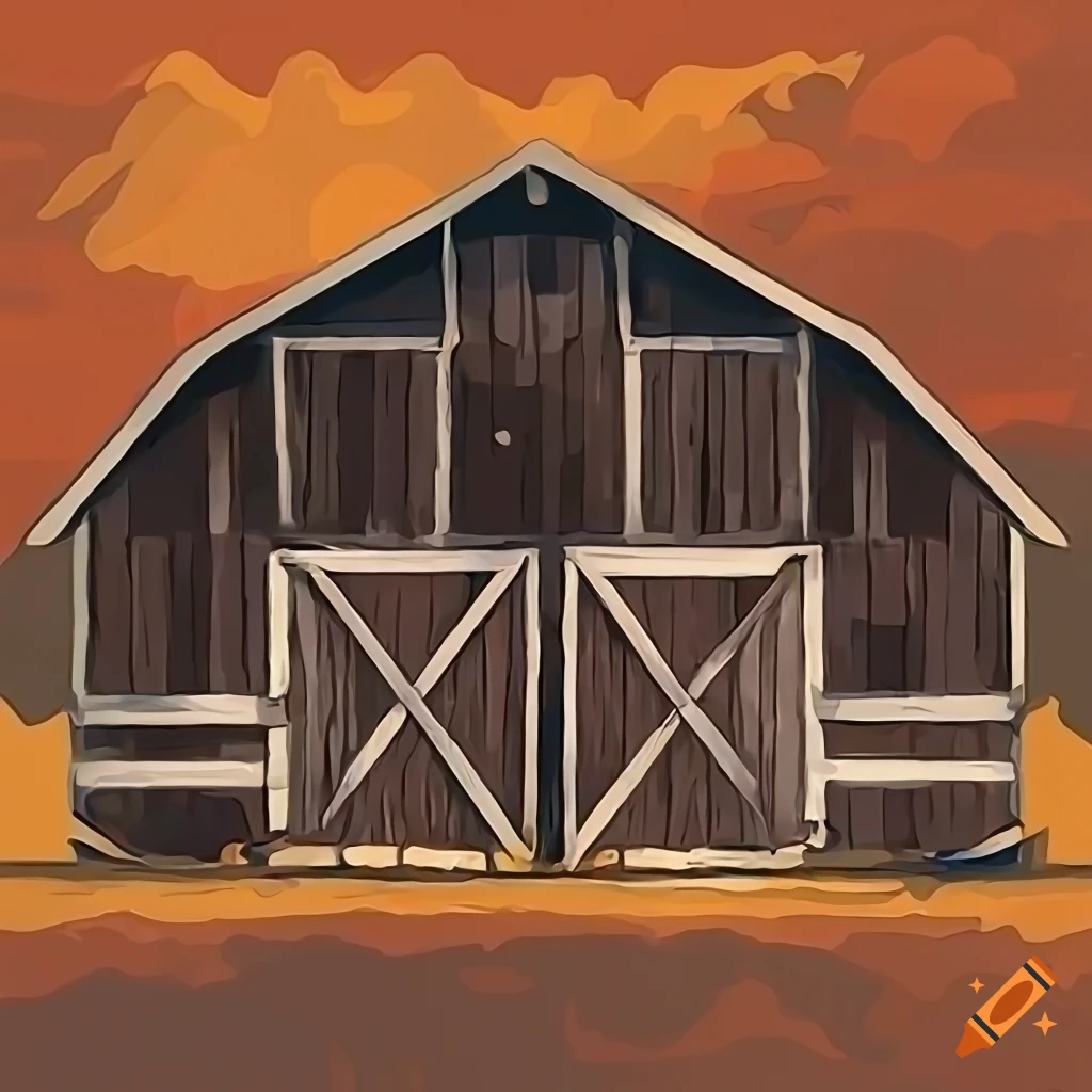 High quality detailed barn in a digital painting style on Craiyon