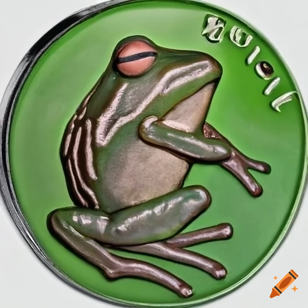 Green frog coin on Craiyon