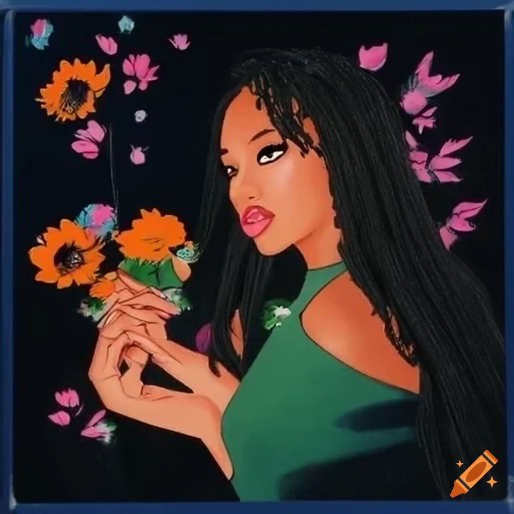 Cover art for future funk vhs - her presence in flowers on Craiyon