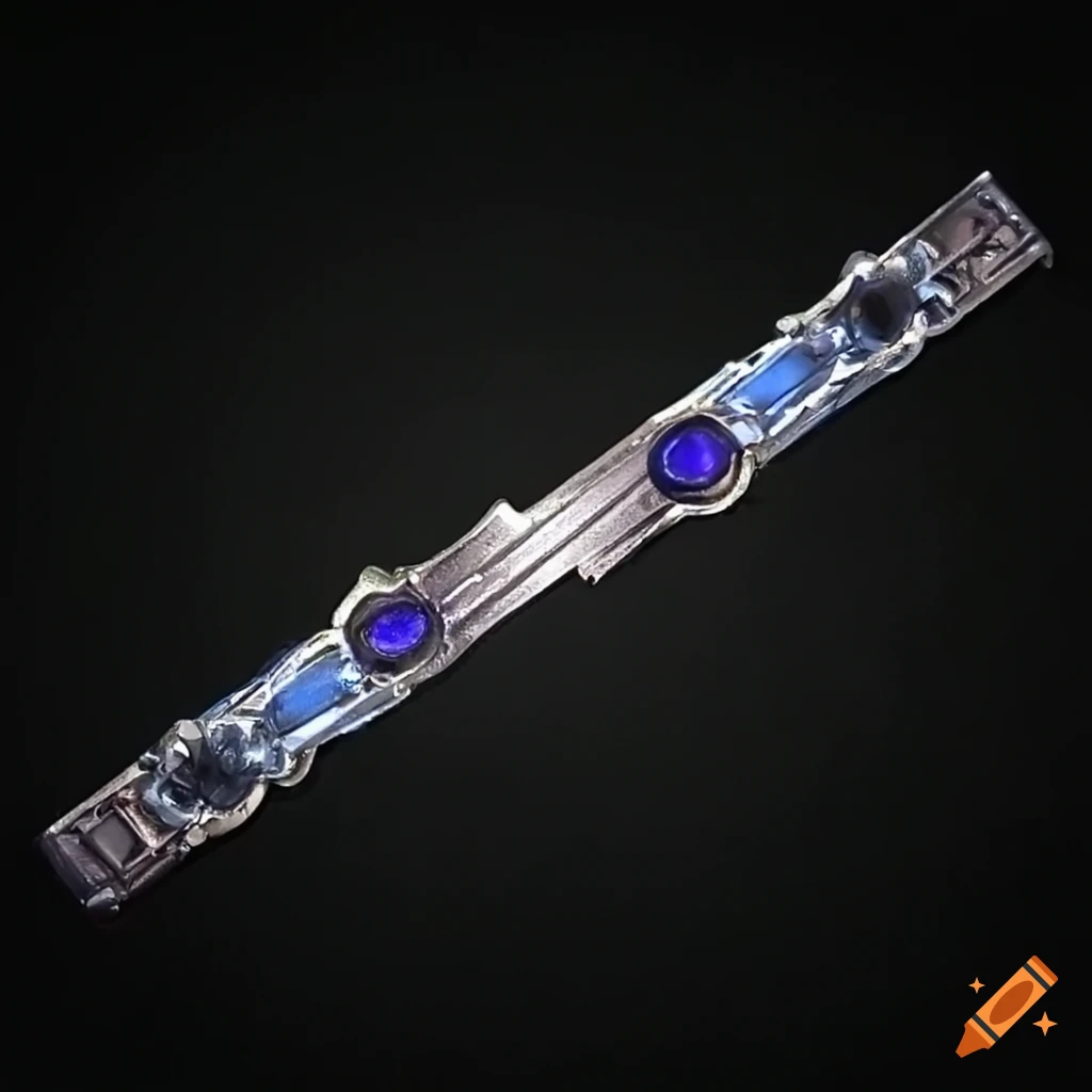 Adorned shiny war belt from the front view on Craiyon