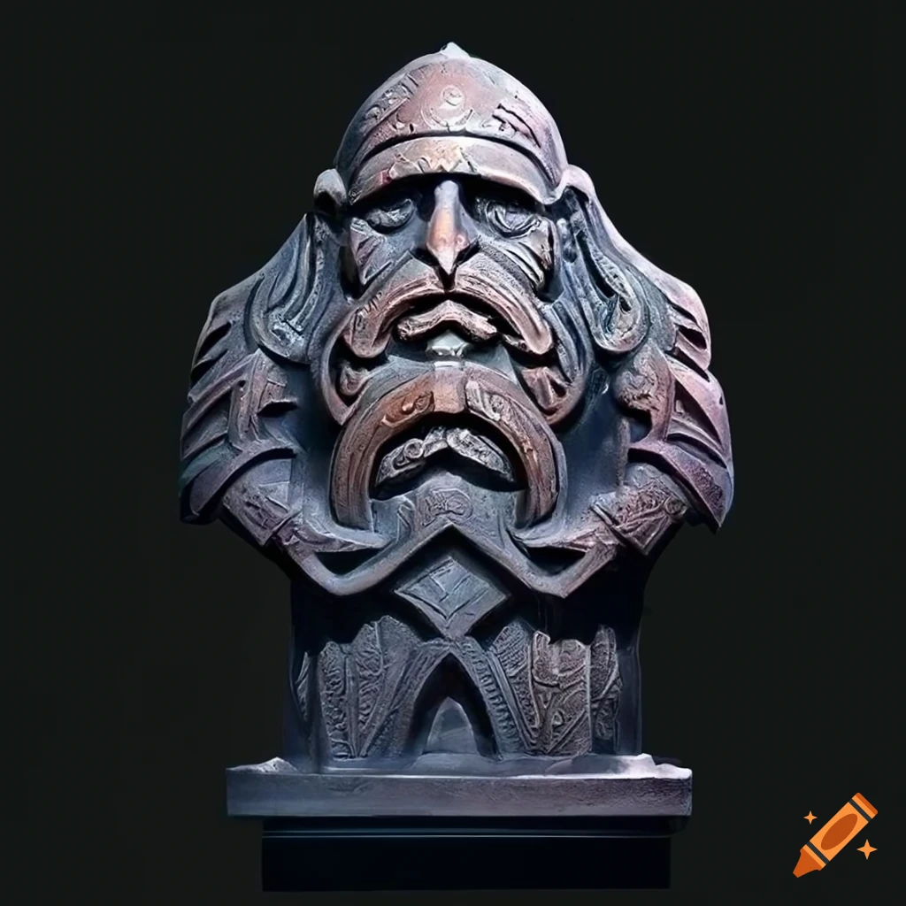 Highly detailed dwarf motif in celtic style on Craiyon