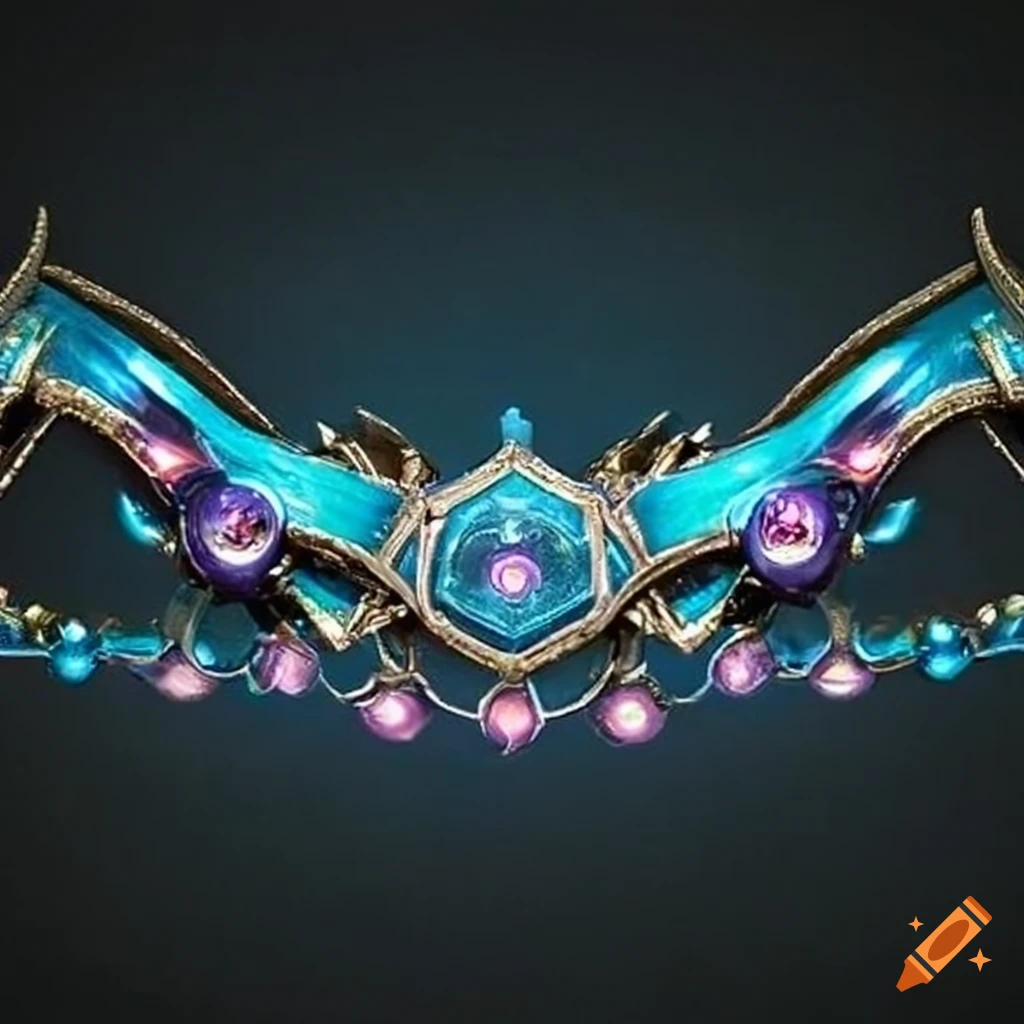 Adorned magic shiny war belt front view on Craiyon