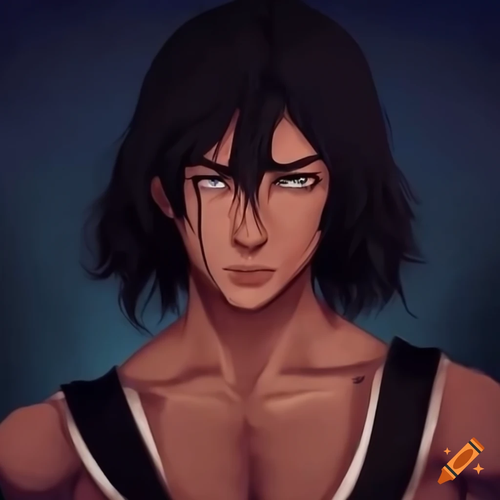 Man 1.80m tall, 21 years old, with refined muscles from training, tan ...