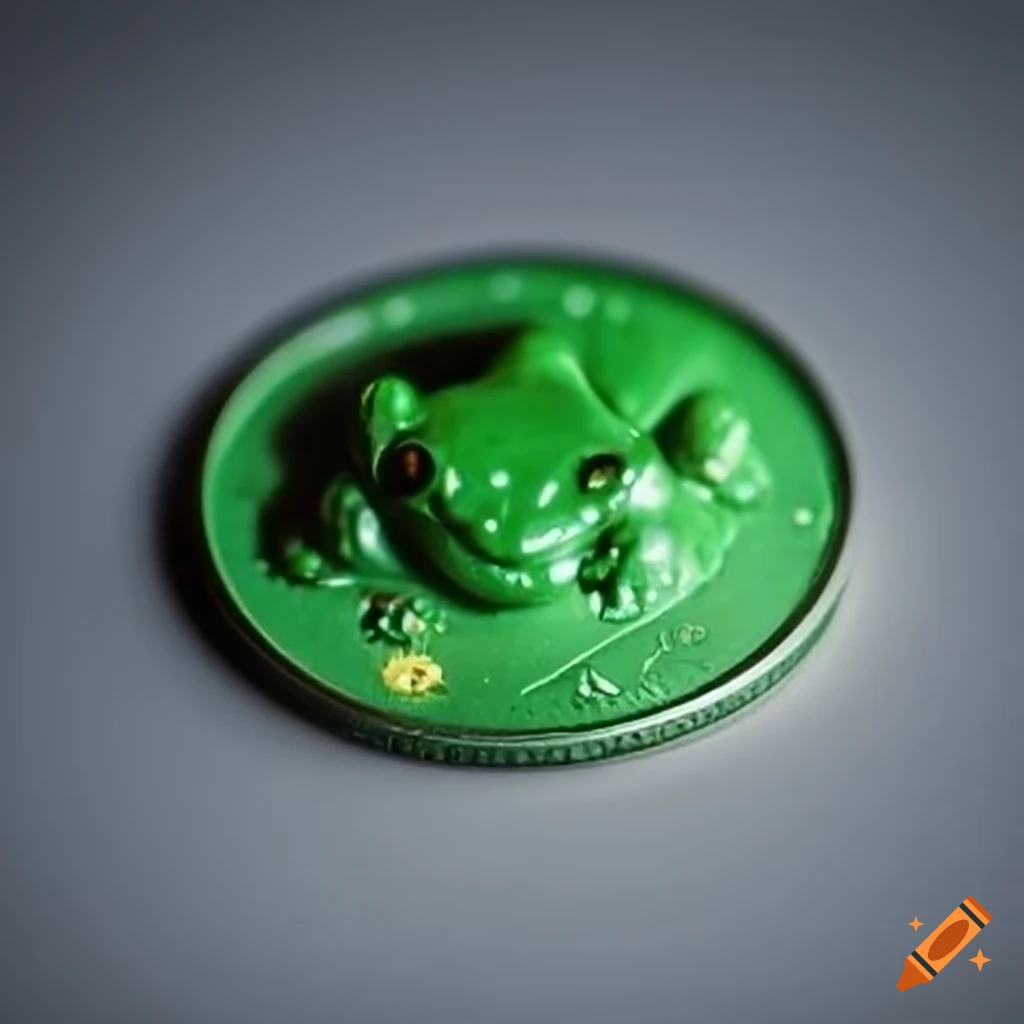 Green frog coin on Craiyon