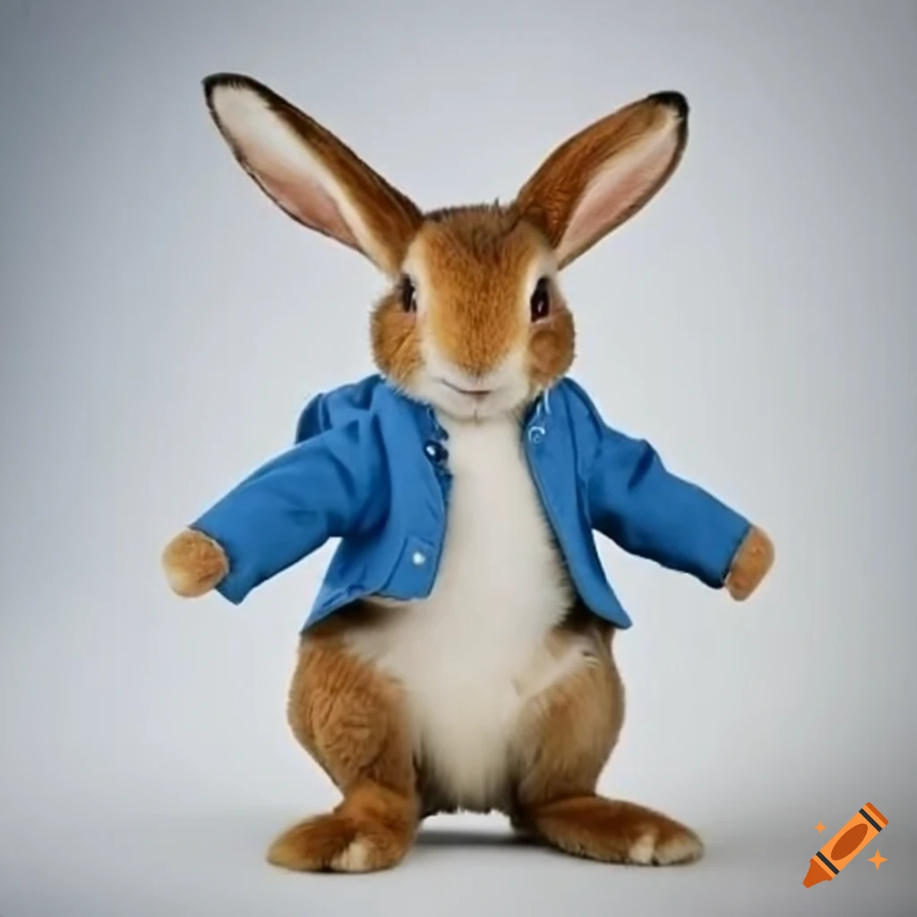 Peter rabbit character illustration on Craiyon