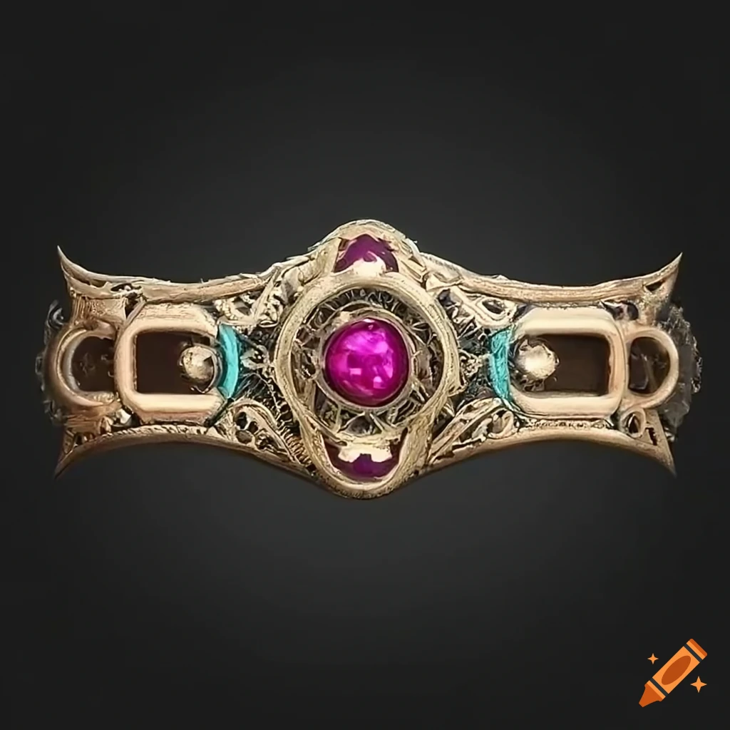 Adorned magic war belt seen from the front on Craiyon