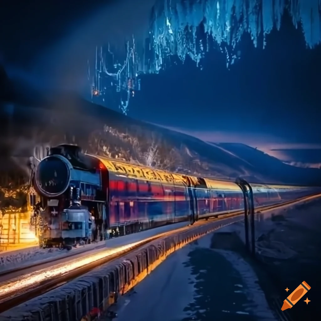 Railway ticket for the starlight express nighttime train journey on Craiyon