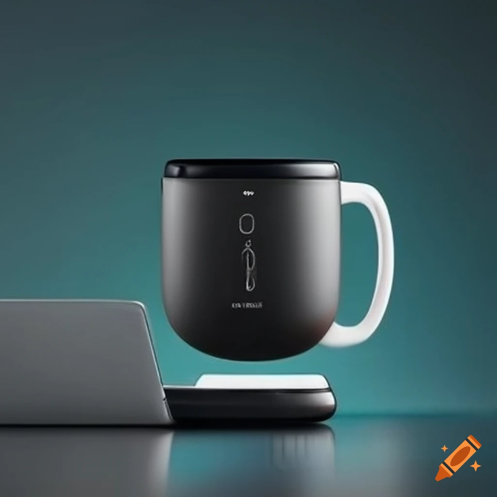 High tech wireless coffee mug with bluetooth capability on Craiyon