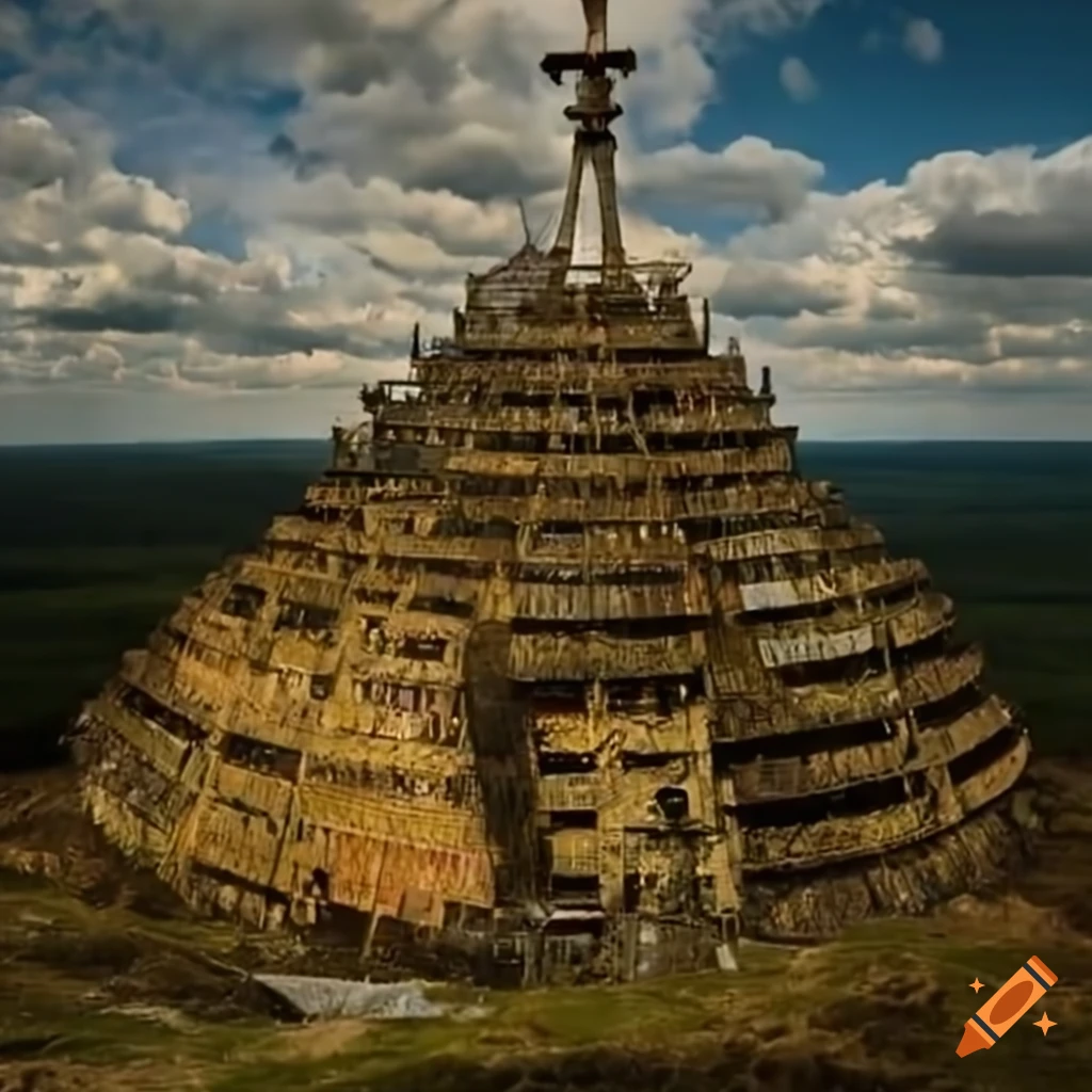 Soviet-era duga-3 against a picturesque landscape on Craiyon