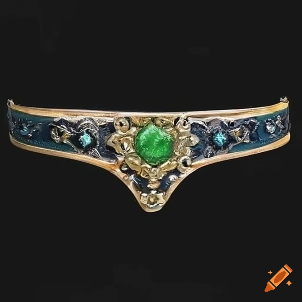 Front view of an adorned magic belt on Craiyon