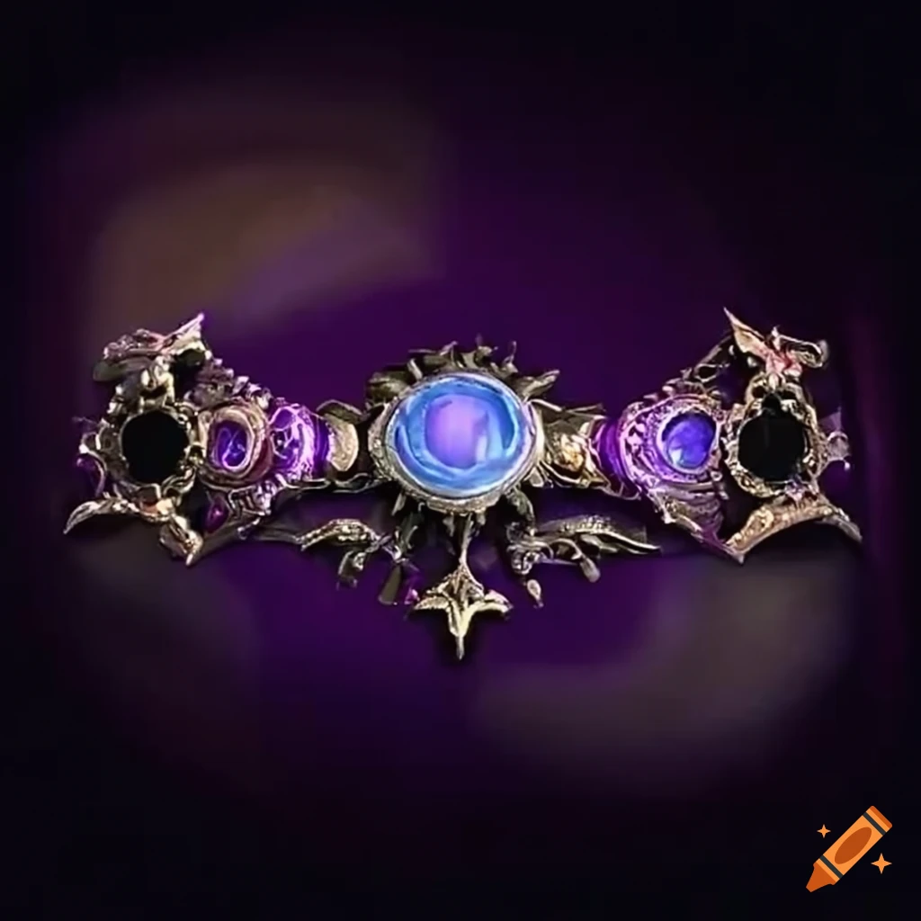 Front view of an adorned magic war belt on Craiyon