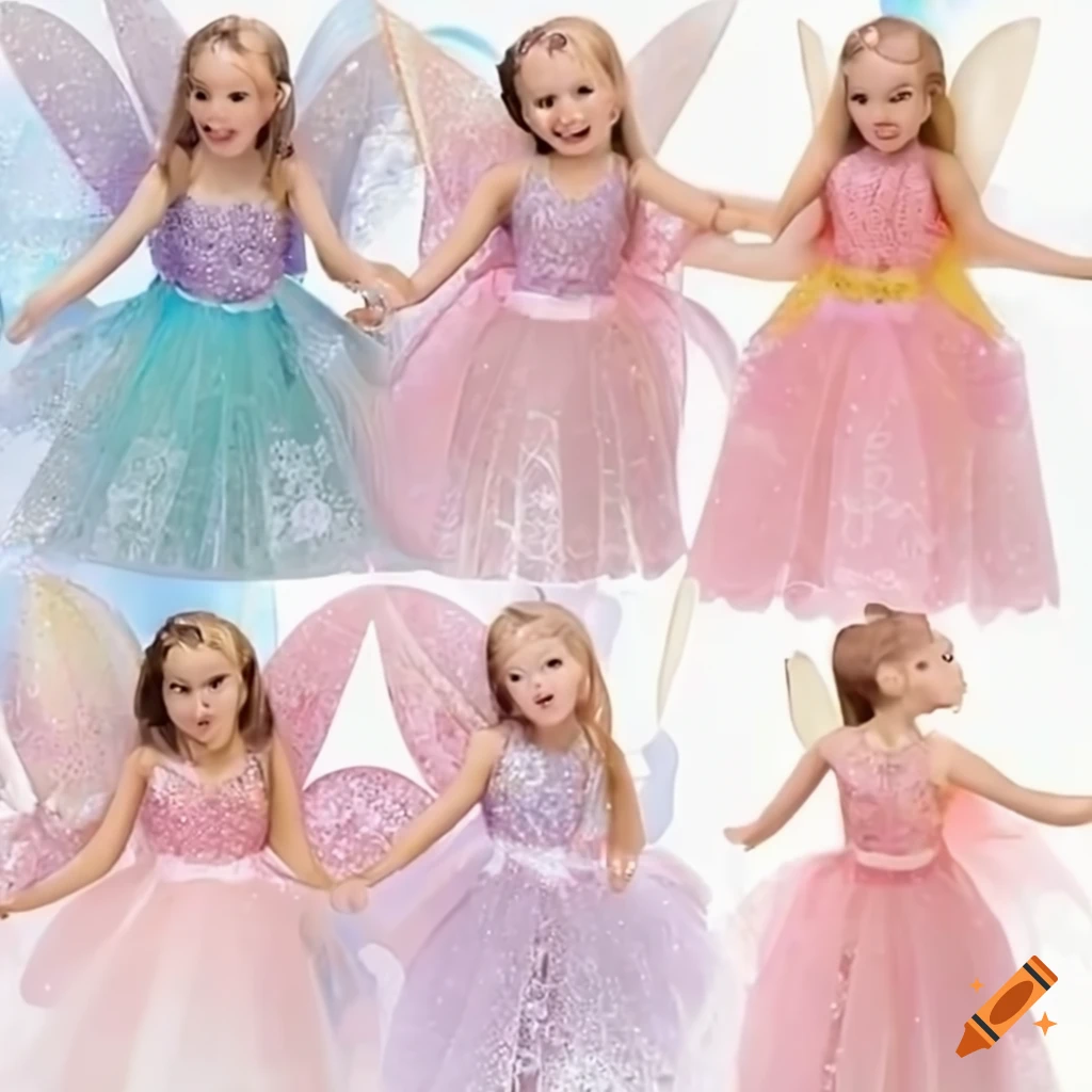 Color organized sparkling fairy set collection in 4k resolution on Craiyon