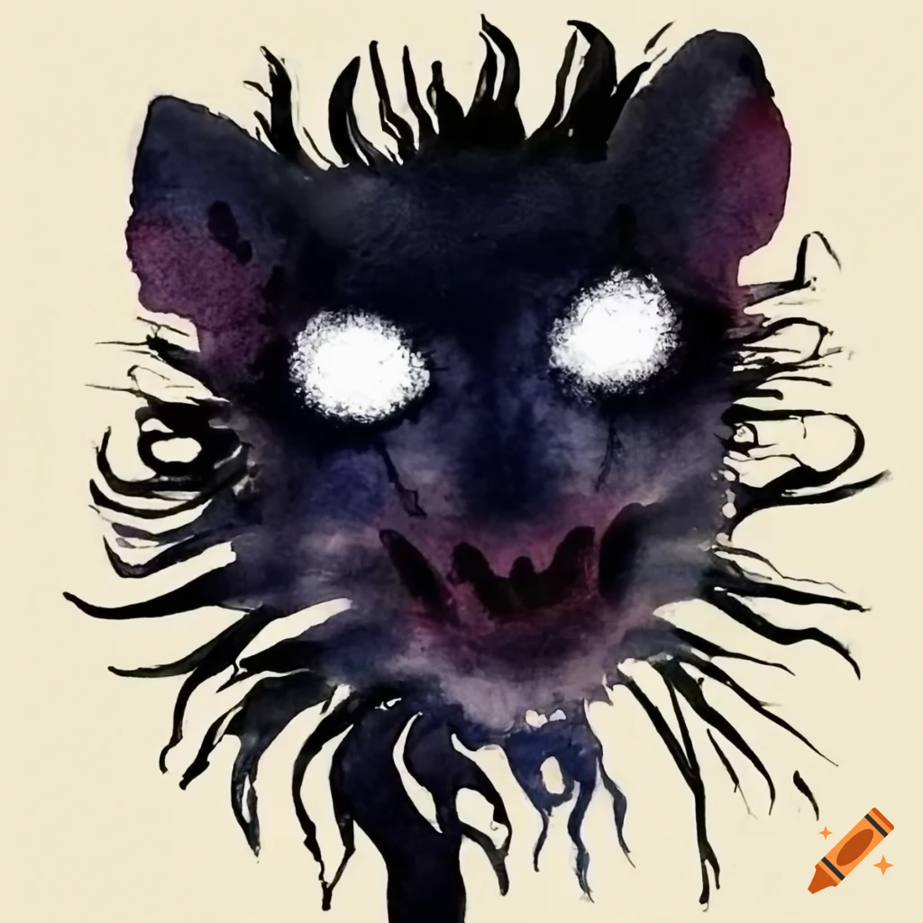 Shadow creature with hollow eyes and sharp-toothed grin on Craiyon