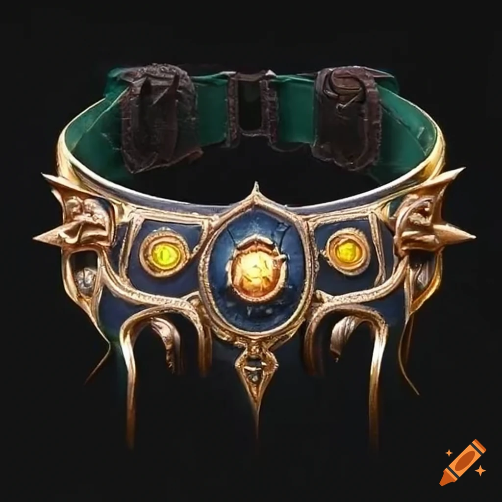 Adorned magic war belt front view on Craiyon