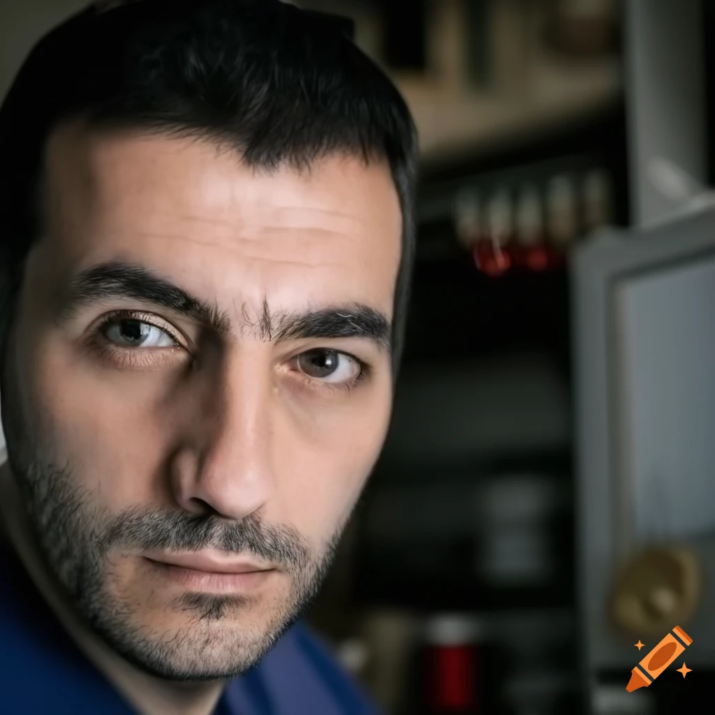 Portrait of midaged turkish-german man working in a laboratory on Craiyon