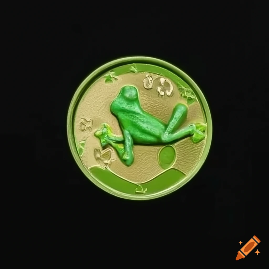 Green frog coin on Craiyon