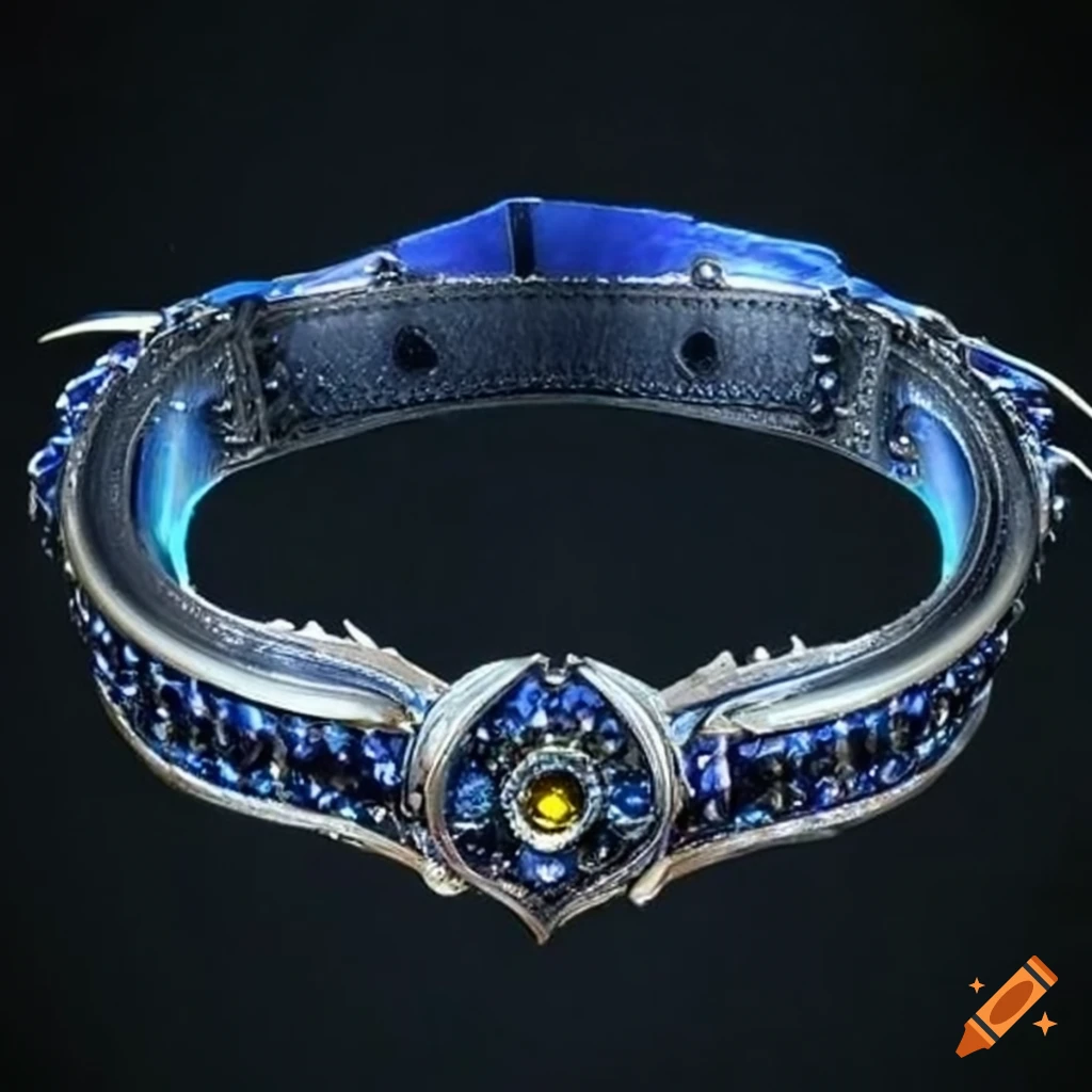 Adorned magic shiny war belt front view on Craiyon