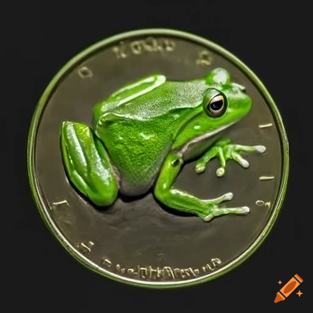 Green frog coin on Craiyon